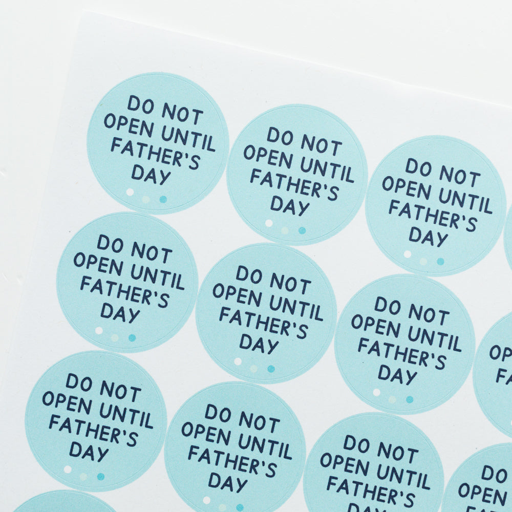 Do Not Open Until Father's Day Stickers – Jeff and the Squirrel