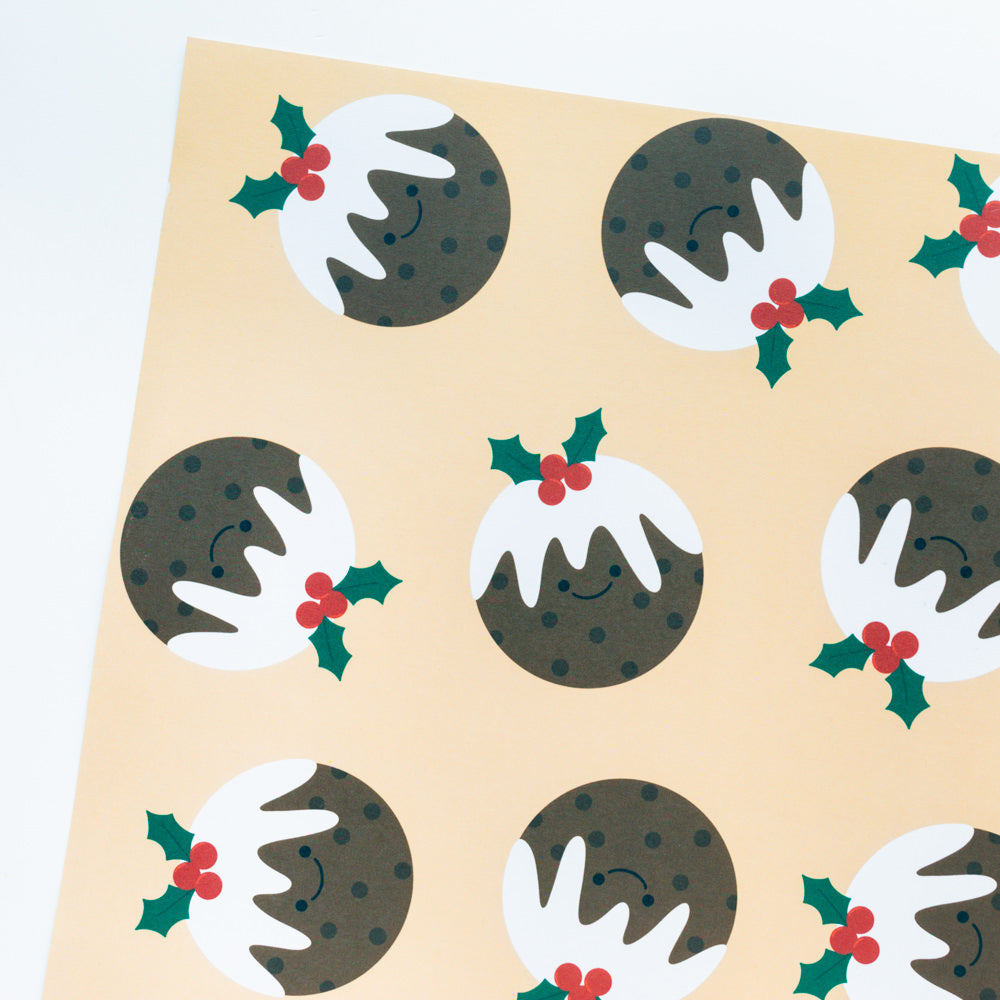 Christmas Pudding Gift Wrap | Jeff and the Squirrel