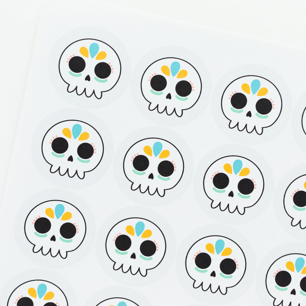 Skull Halloween Stickers – Jeff and the Squirrel
