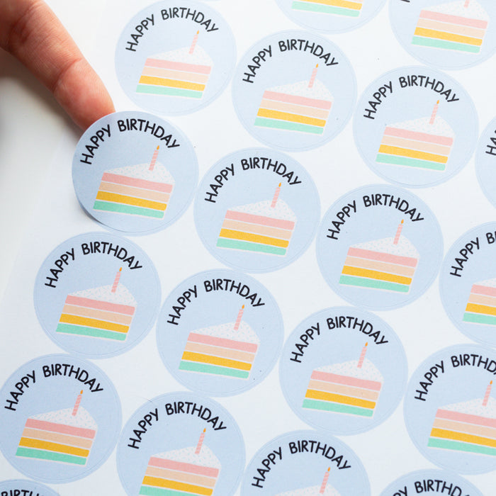 Happy Birthday Cake Stickers | Jeff and the Squirrel