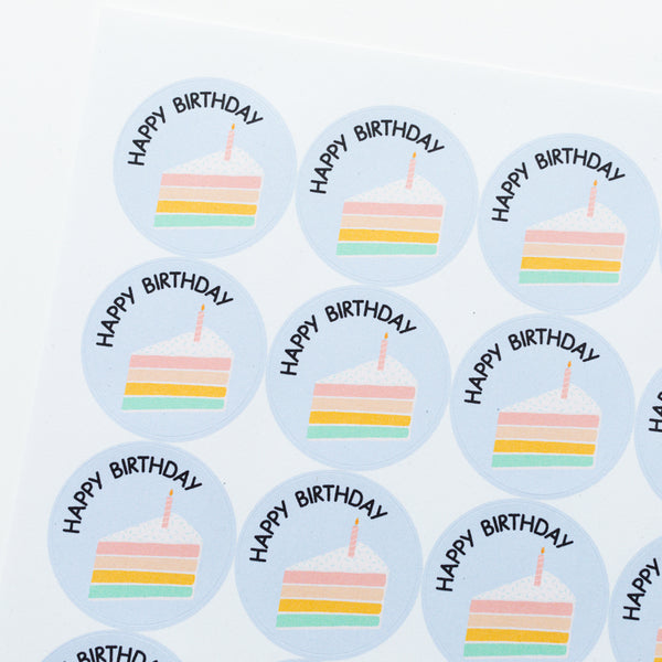 Happy Birthday Cake Stickers | Jeff and the Squirrel