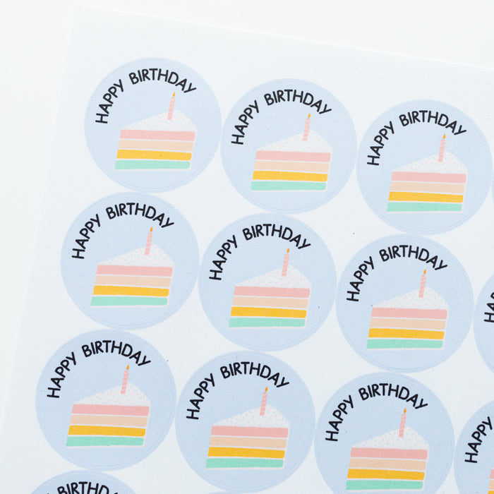 Happy Birthday Cake Stickers | Jeff and the Squirrel