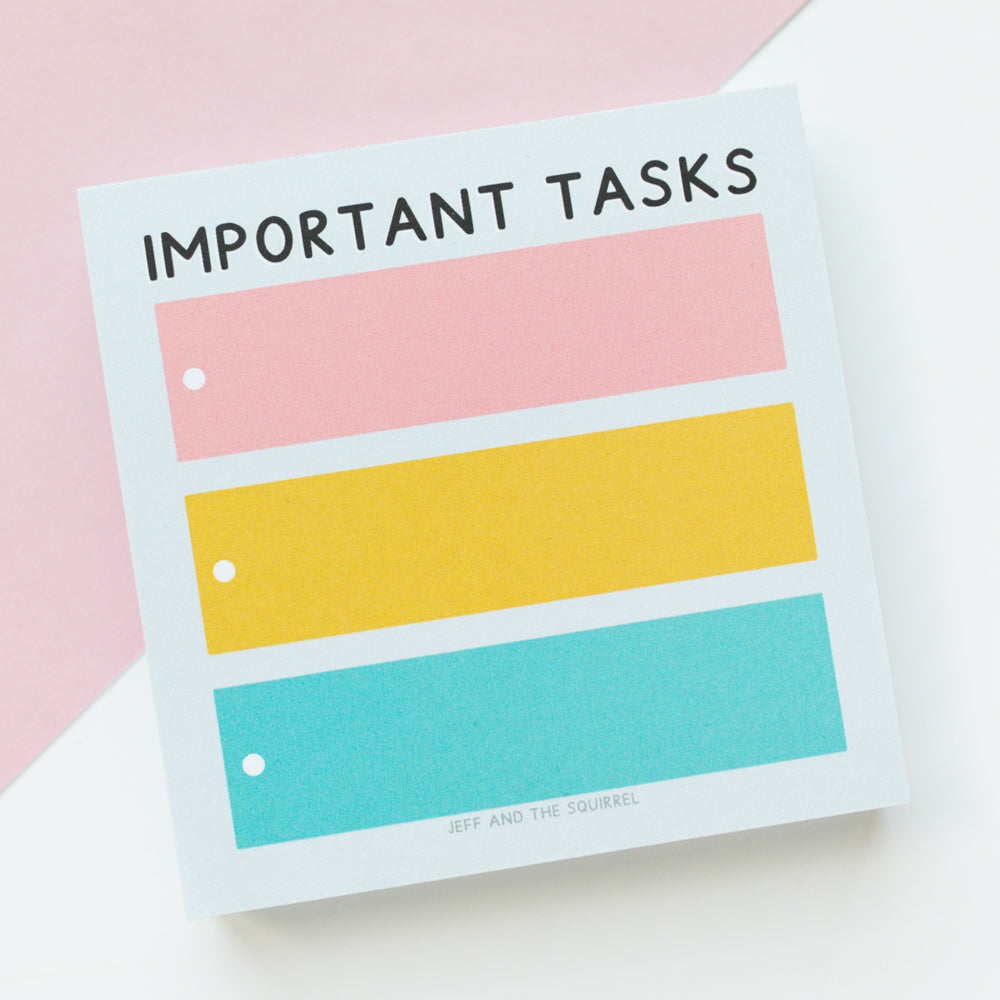 Important Tasks Memo Pad – Jeff and the Squirrel