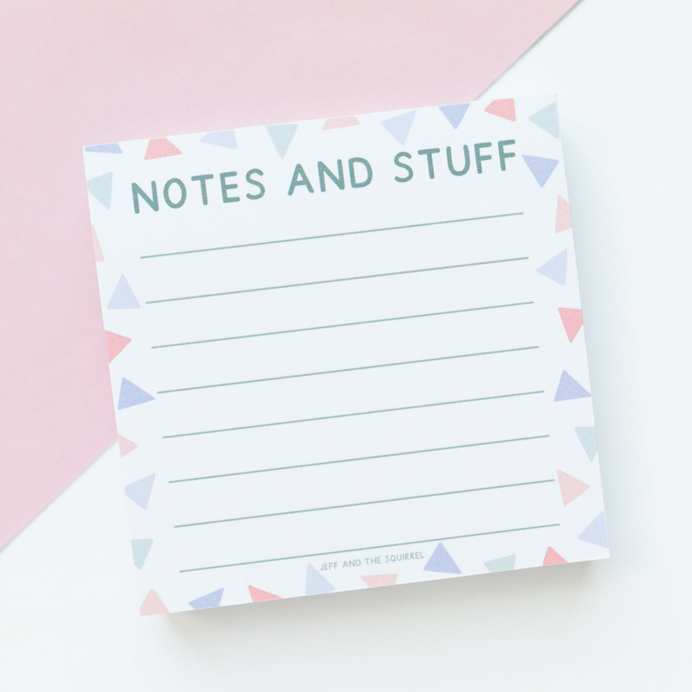 Notes and Stuff Lined Memo Pad – Jeff and the Squirrel