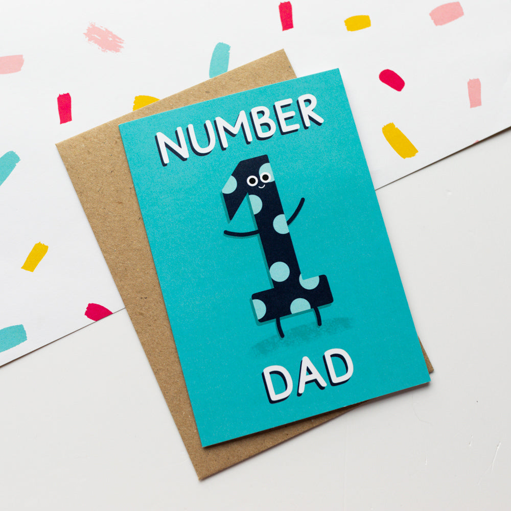 Number 1 Dad Card – Jeff and the Squirrel
