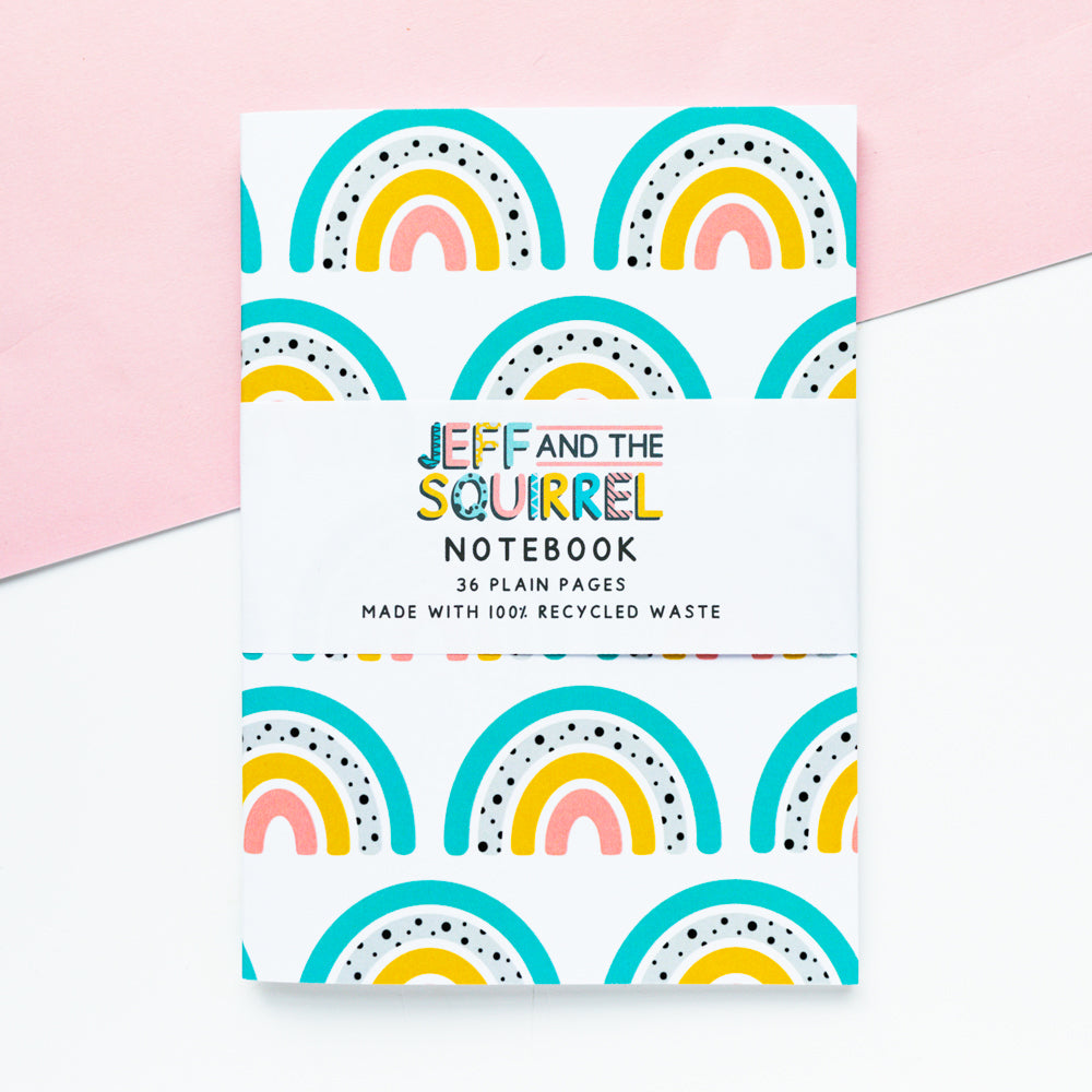 Rainbow A6 Notebook – Jeff and the Squirrel