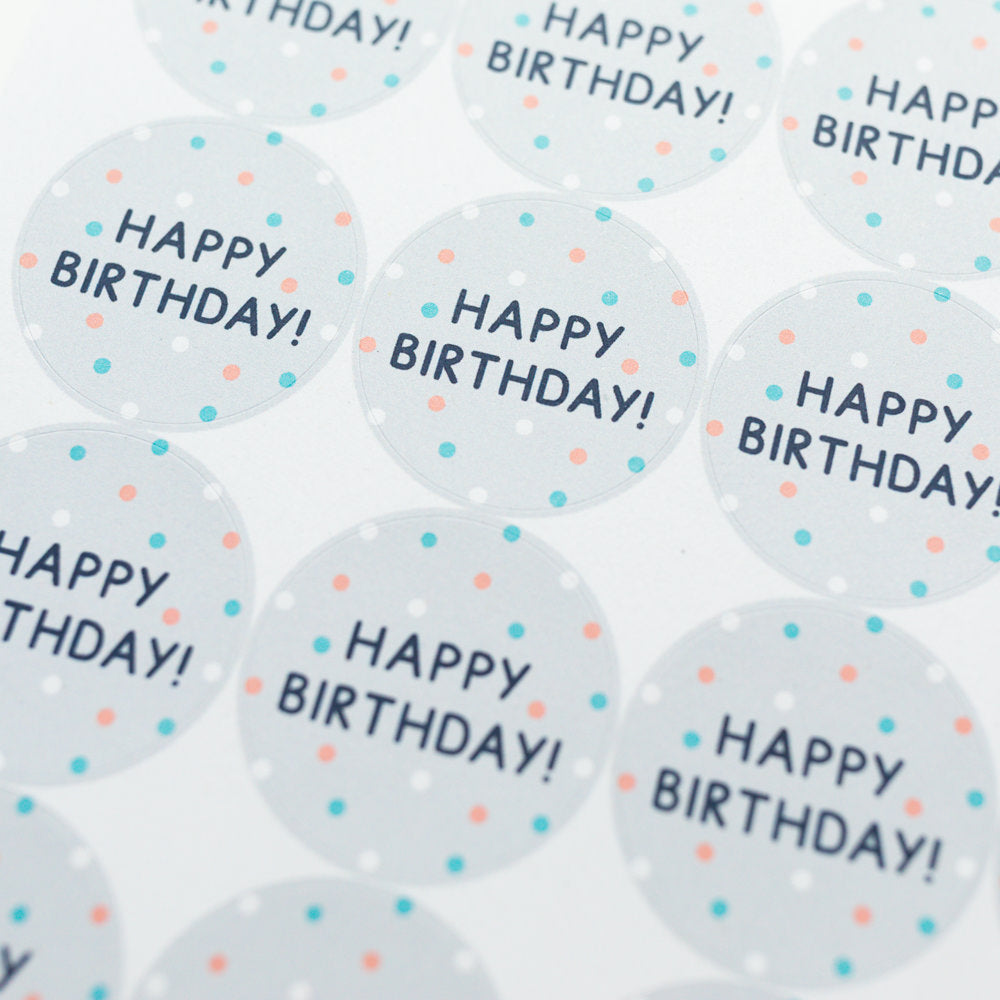 Happy Birthday Spotty Stickers – Jeff and the Squirrel