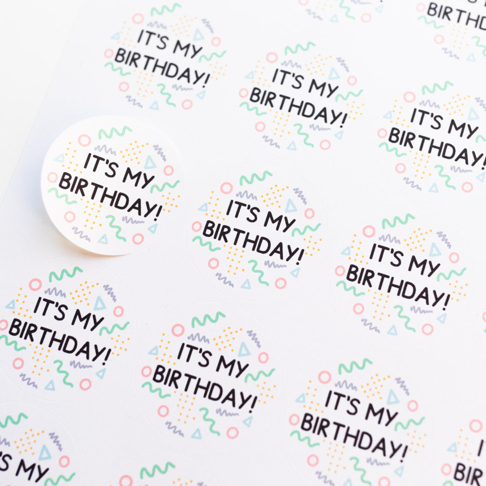 It's My Birthday Stickers – Jeff and the Squirrel