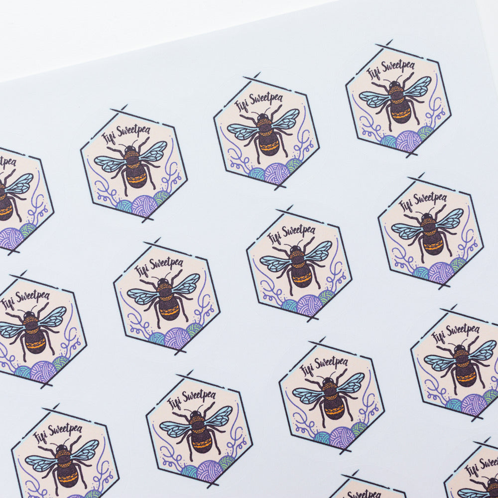 37mm Personalised Logo Stickers | Jeff and the Squirrel